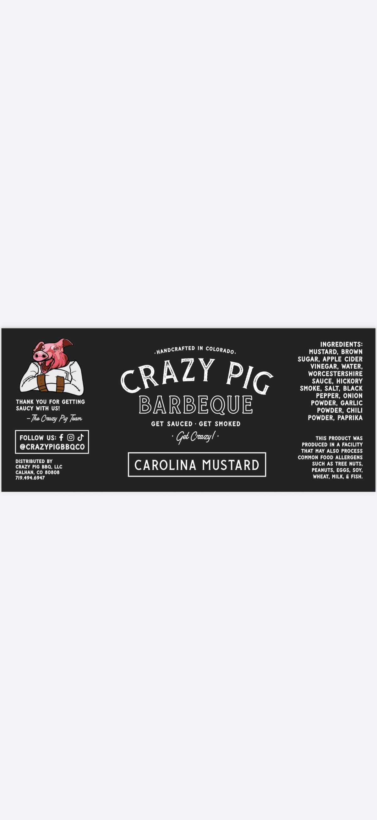 Carolina Mustard BBQ Sauce – Crazy Pig BBQ